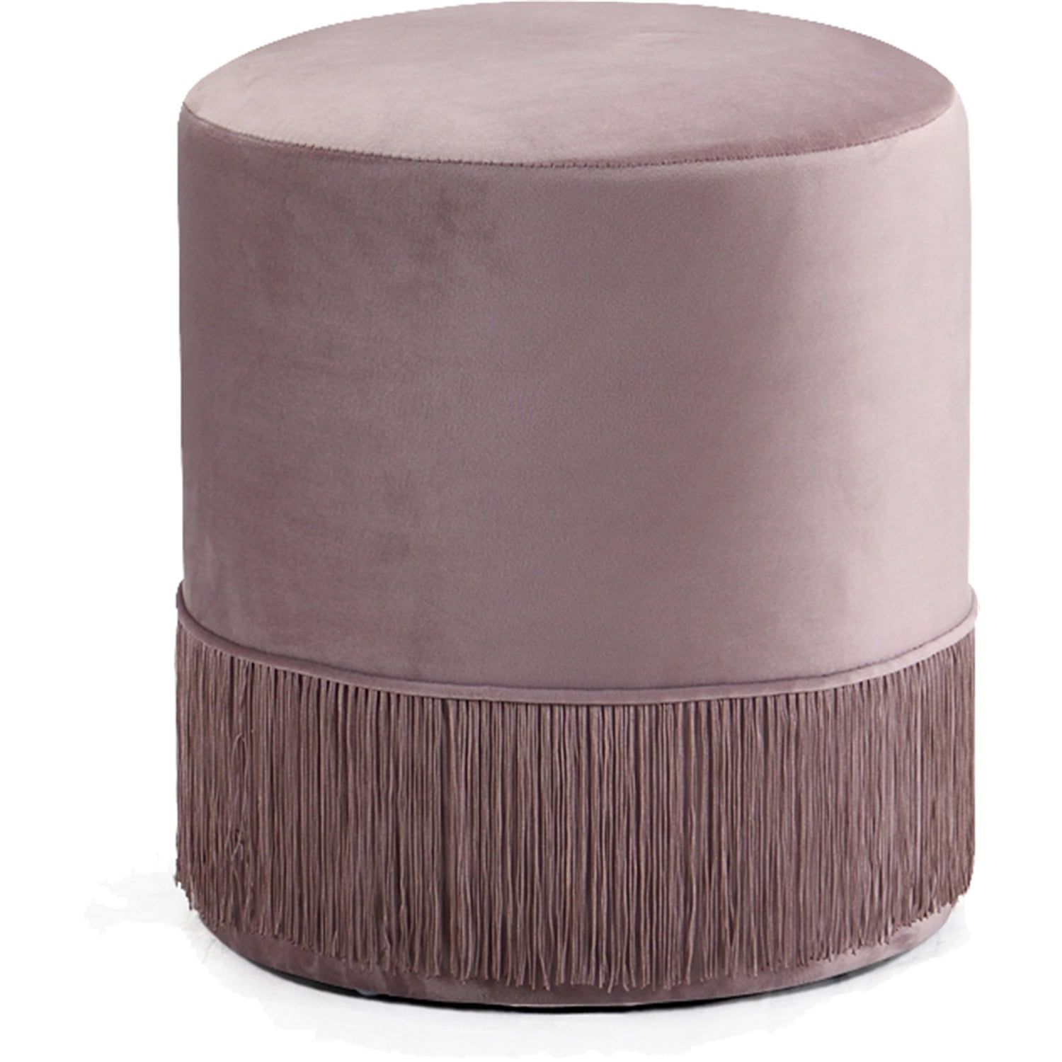 Maykoosh Baroque Bliss Pink Velvet Ottoman/Stool - Walmart.com