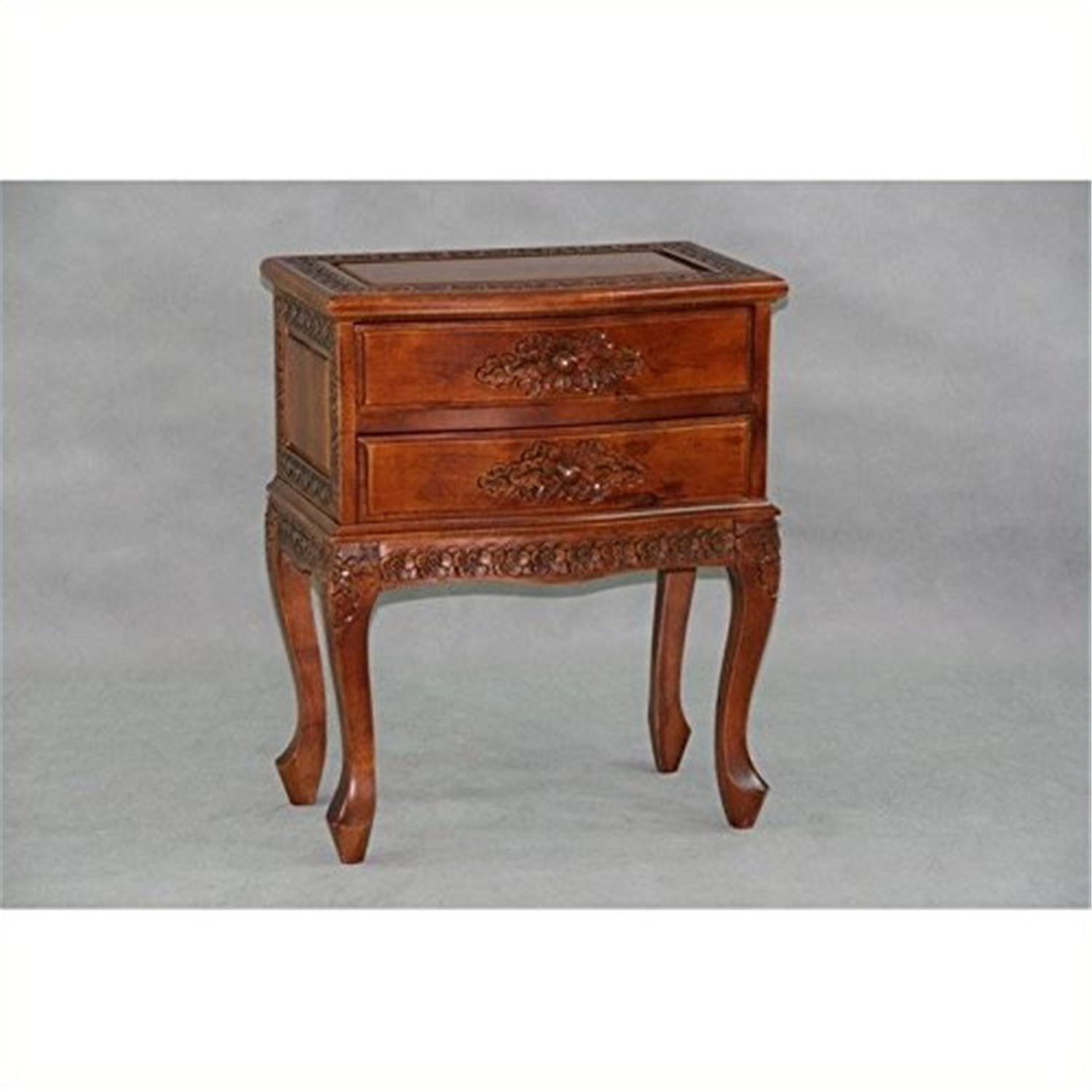 Maykoosh Southwestern Sanctuary Carved Wood Two Drawer Table - Walmart.com