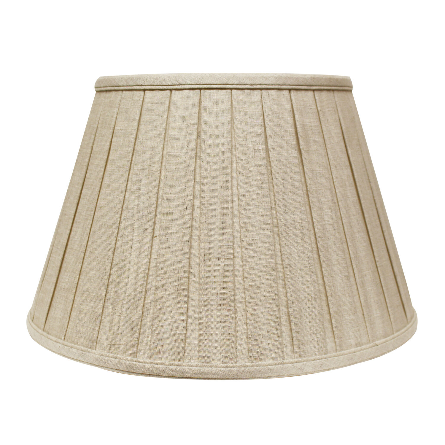 Linen Lampshade Slant Box Pleat Softback Oatmeal Shade Washer Fitter ...