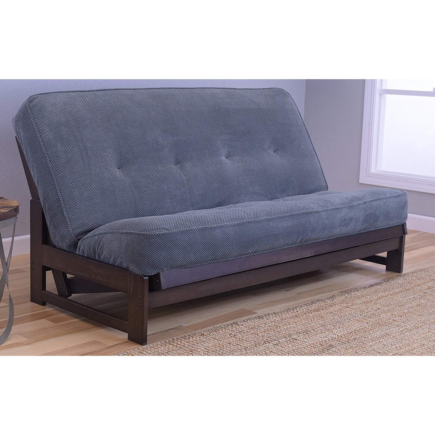 Coastal Charm Futon Frame & Mattress Set - Full Size Convertible Sofa ...