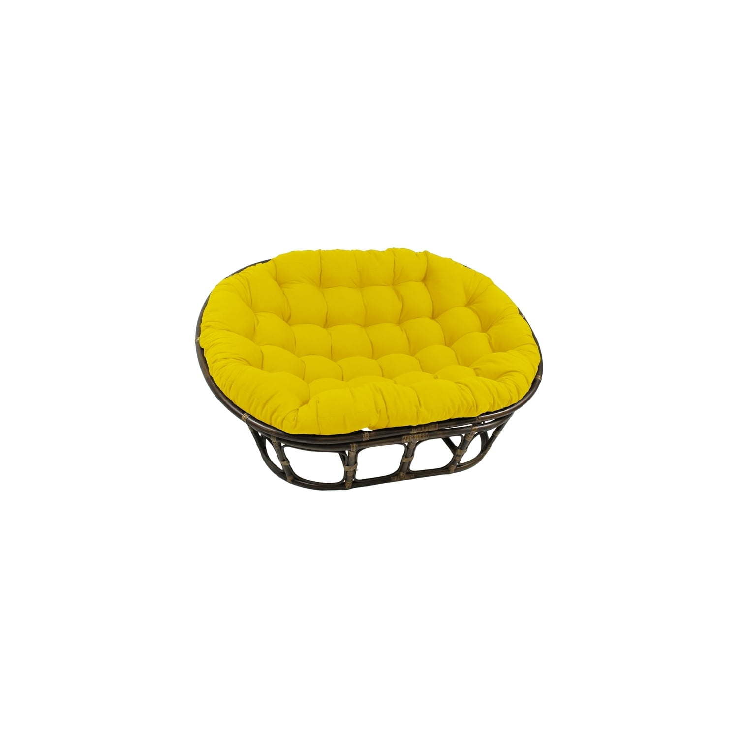Maykoosh African Artistry Rattan Double Papasan Chair With Twill ...