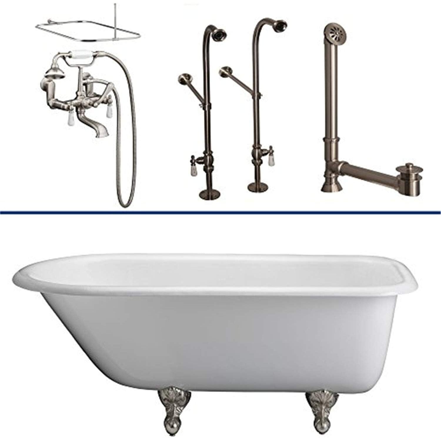 Maykoosh Coastal Craftsman Allure 60" Roll Top, Clawfoot Bathtub ...