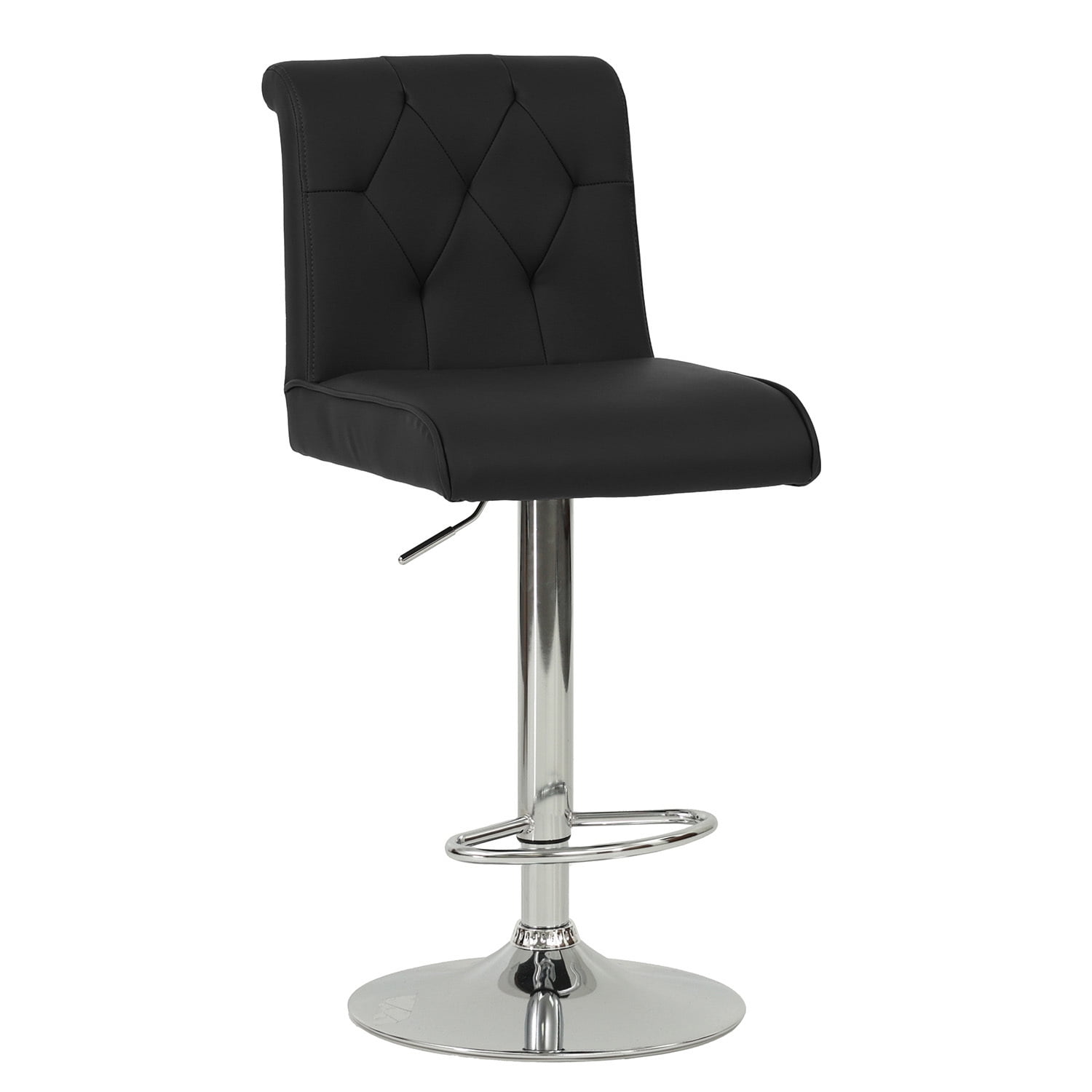 Maykoosh Contemporary Chic Adjustable Height & Swivel Barstool in Black ...