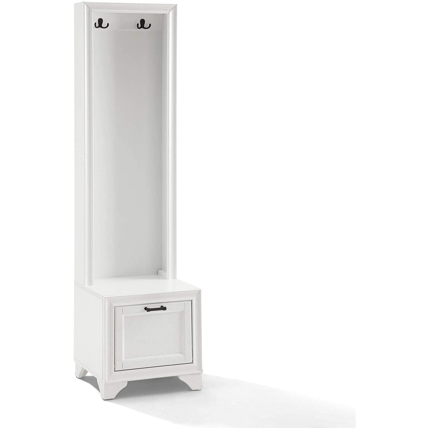 Maykoosh Contemporary Cool Hall Tree Distressed White, 16.5"D x 18"W x ...