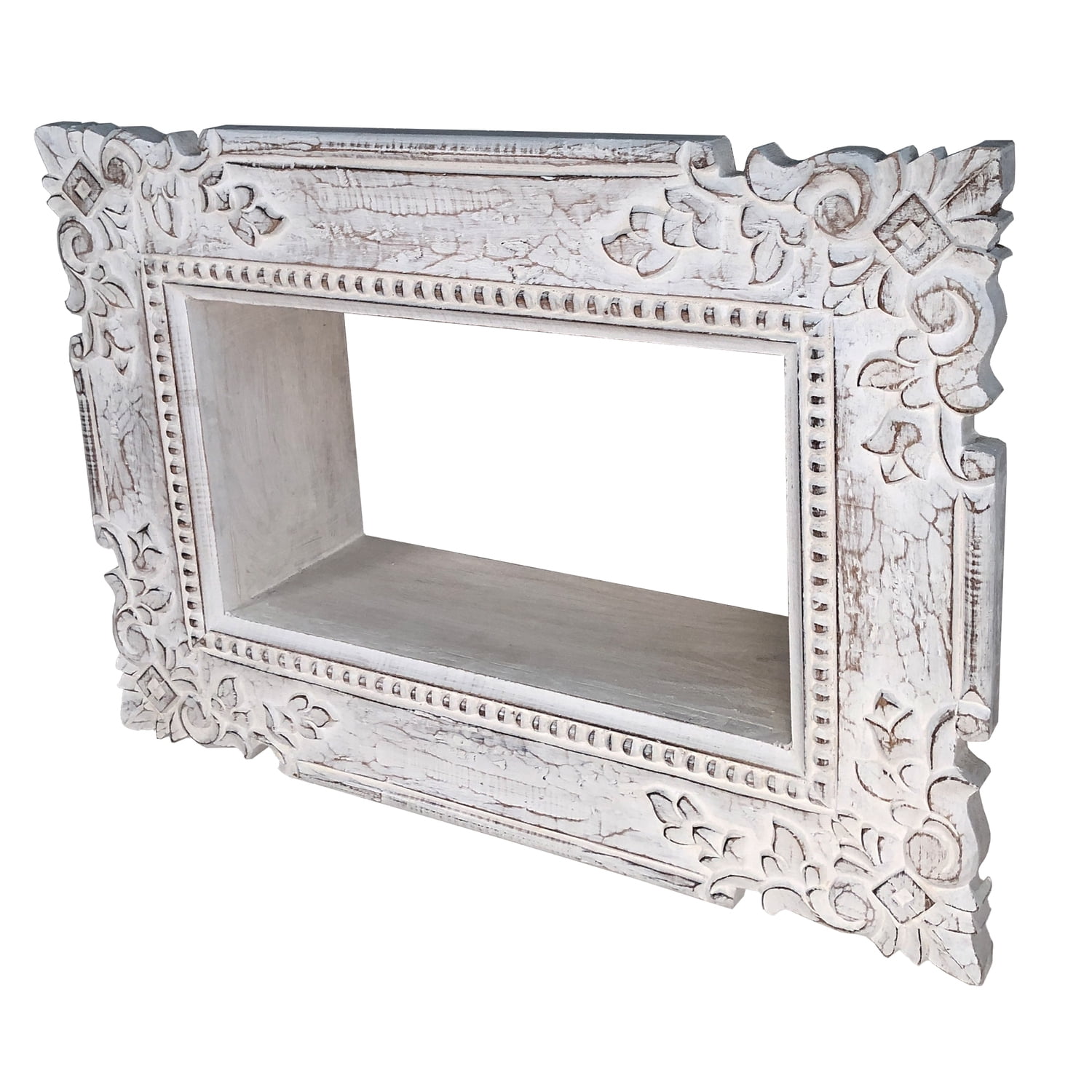 Maykoosh Country Cottage 23 Inch Mango Wood Floating Wall Shelf Unit ...