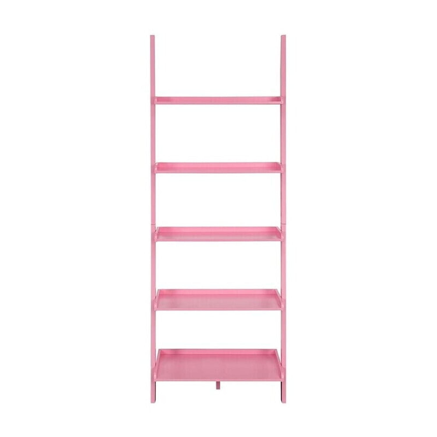 Ladder Bookshelf - 5 Tier Display Shelf - Pine & Veneer Bookcase ...