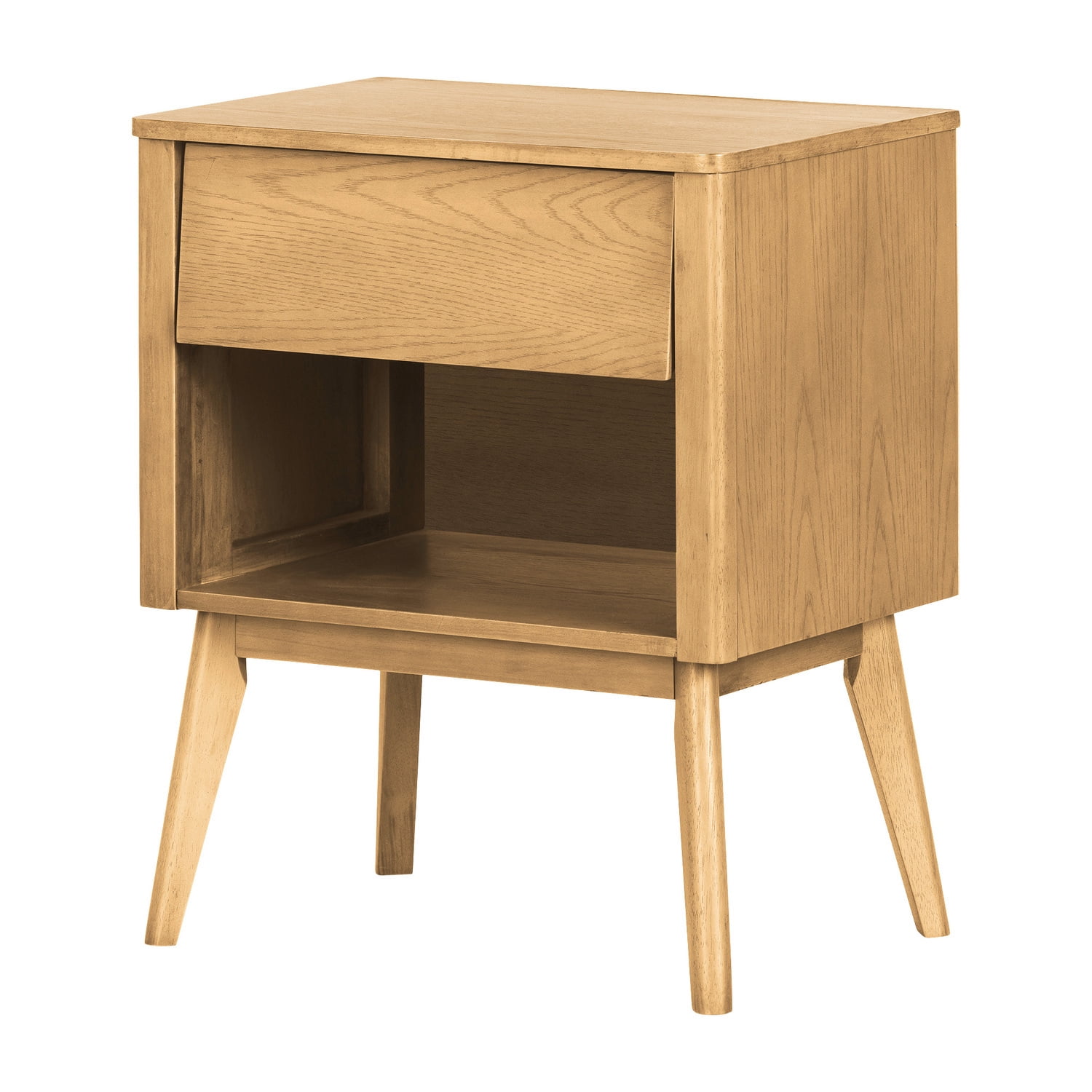 Maykoosh Earthy Elements 1-Drawer Wood Veneer End Table Natural Kodali ...