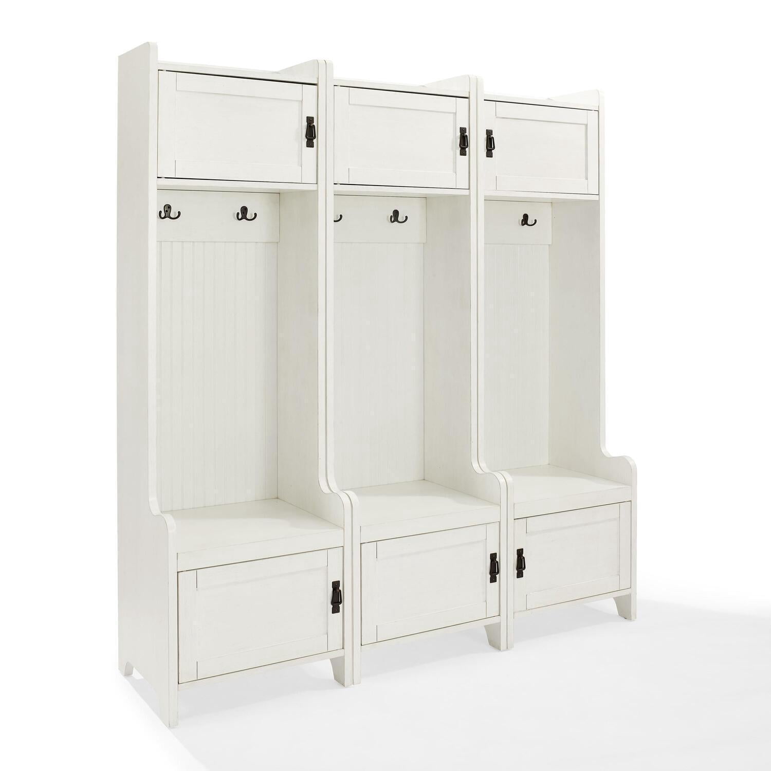 Entryway Hall Tree with Hooks & Storage - Modular Hall Tree Set - Space ...