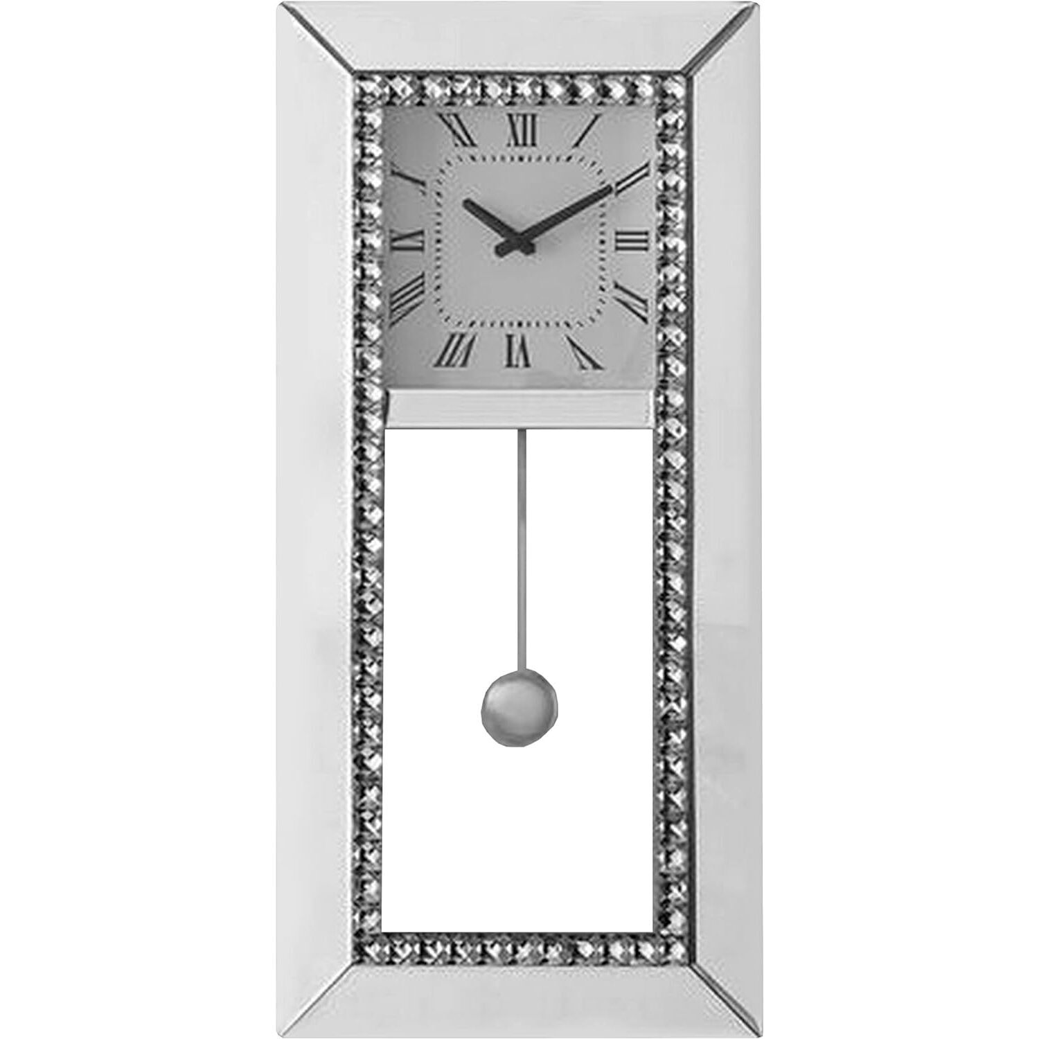 Maykoosh French Flair 30 Inch Wall Clock, Crystal Diamond Inlaid Trim ...