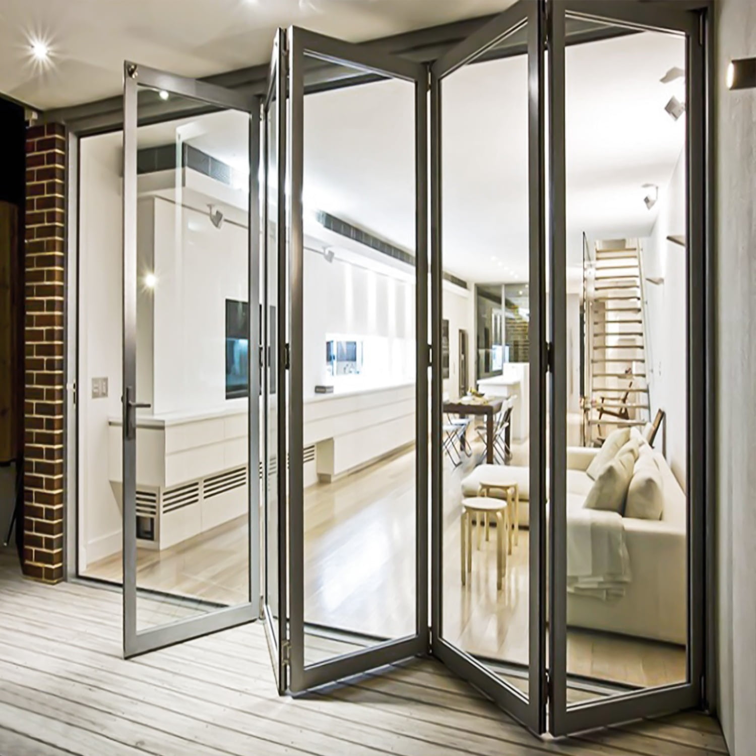 Maykoosh Global Greatness 144" X 80" 5 Panels Alumium Folding Door In ...