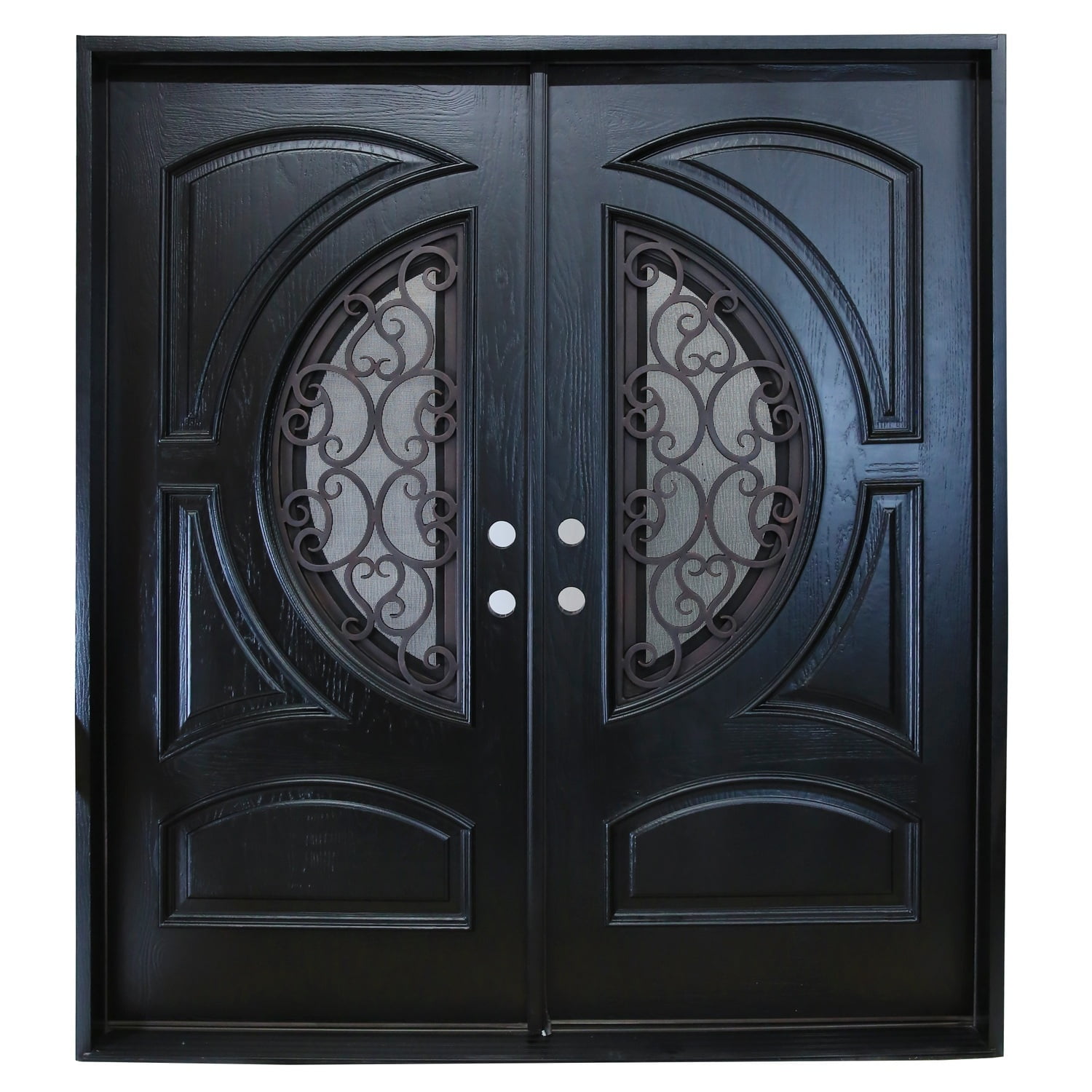 Maykoosh Gothic Grace 72" X 80" Entry House Front Door, Wrought Iron ...