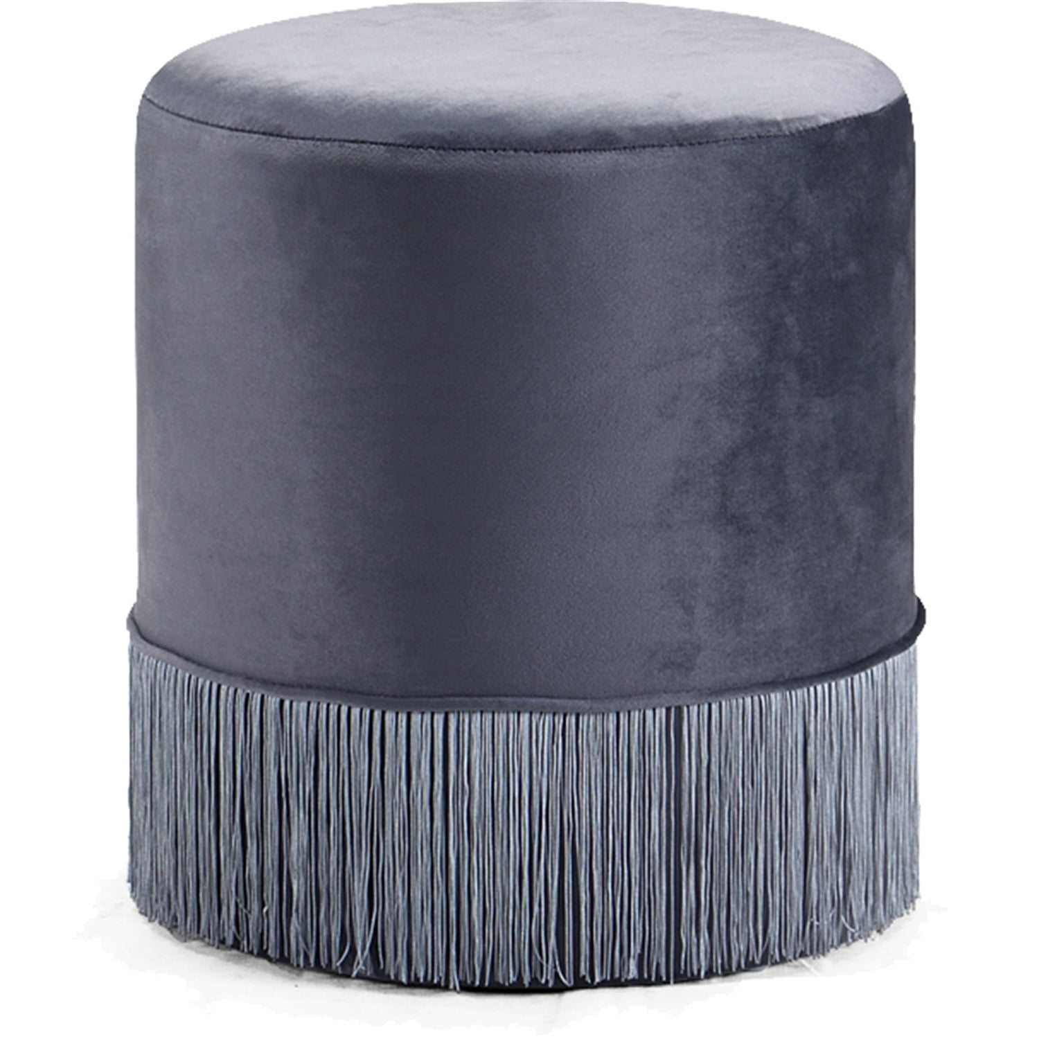 Maykoosh Gothic Grace Grey Velvet Ottoman/Stool - Walmart.com