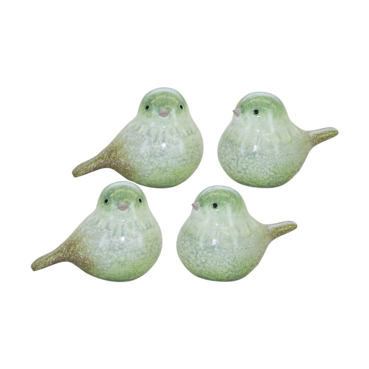 Maykoosh Green Terra Cotta Bird Figurine (Set Of 4) - Walmart.com