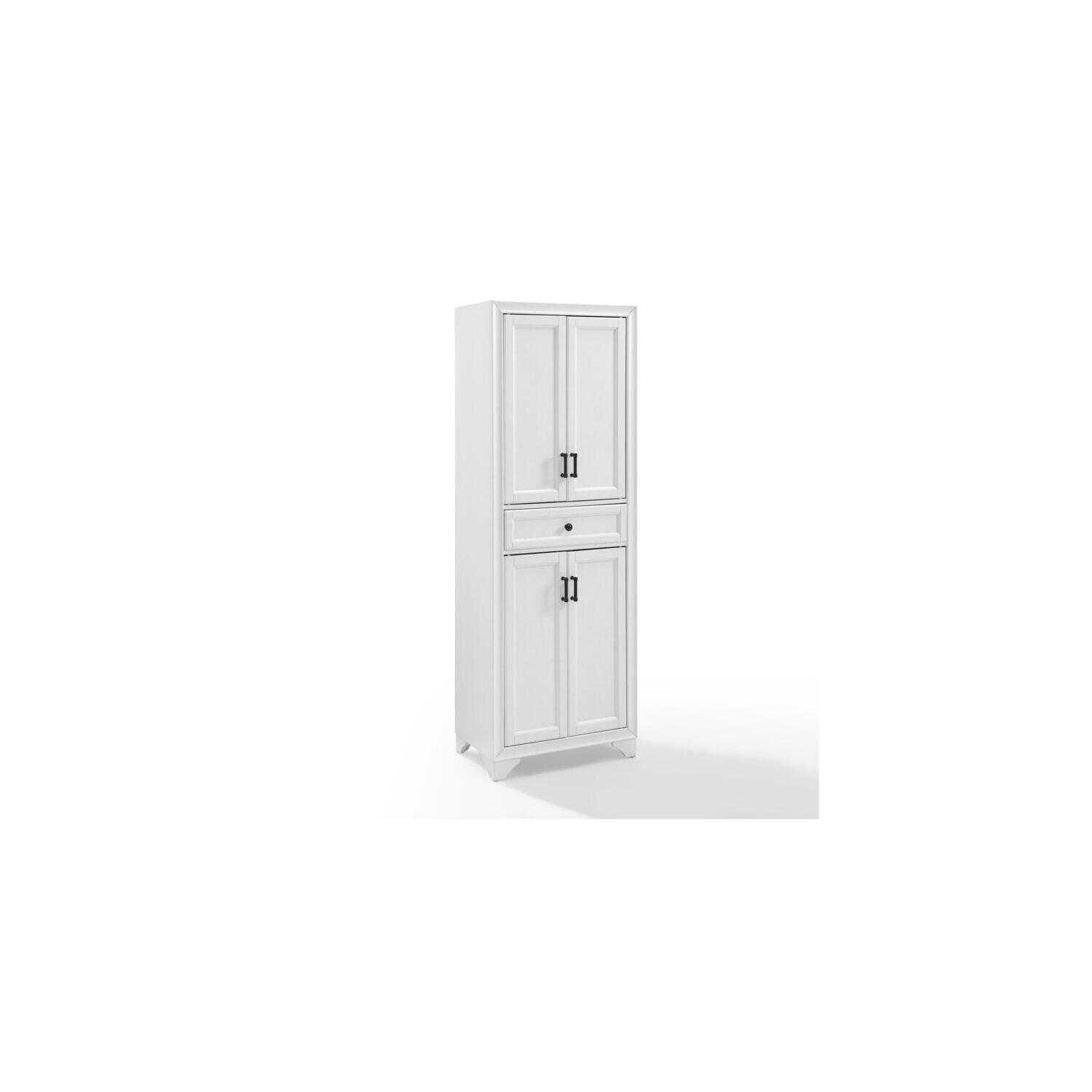 Maykoosh Hollywood Regency Pantry Distressed White, 15"D x 23.75"W x 67 ...