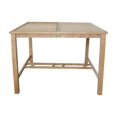 Luxury Square Bar Table 59" - Outdoor Patio Table for 6 - Modern Design ...