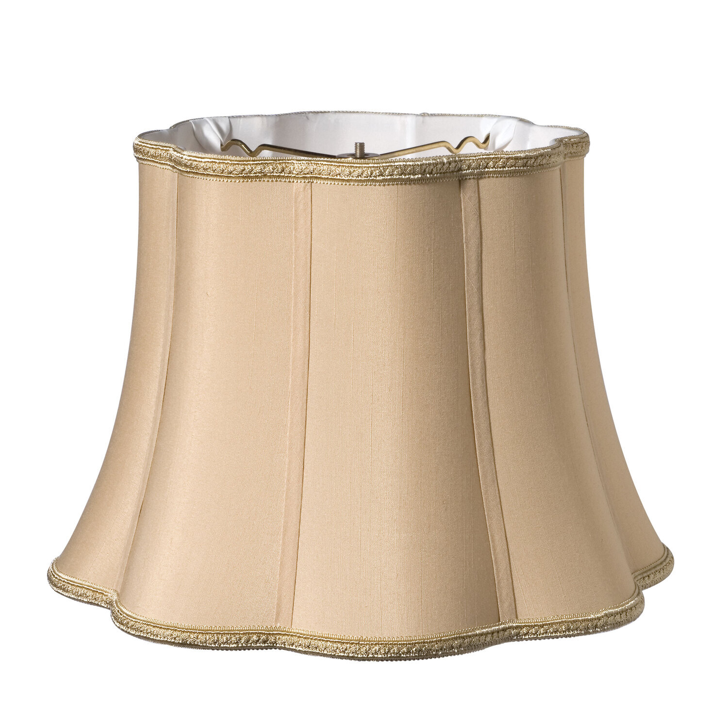 Slant Lampshade - Vintage Gold Softback Shade, 12" Wide, Table Lamp ...