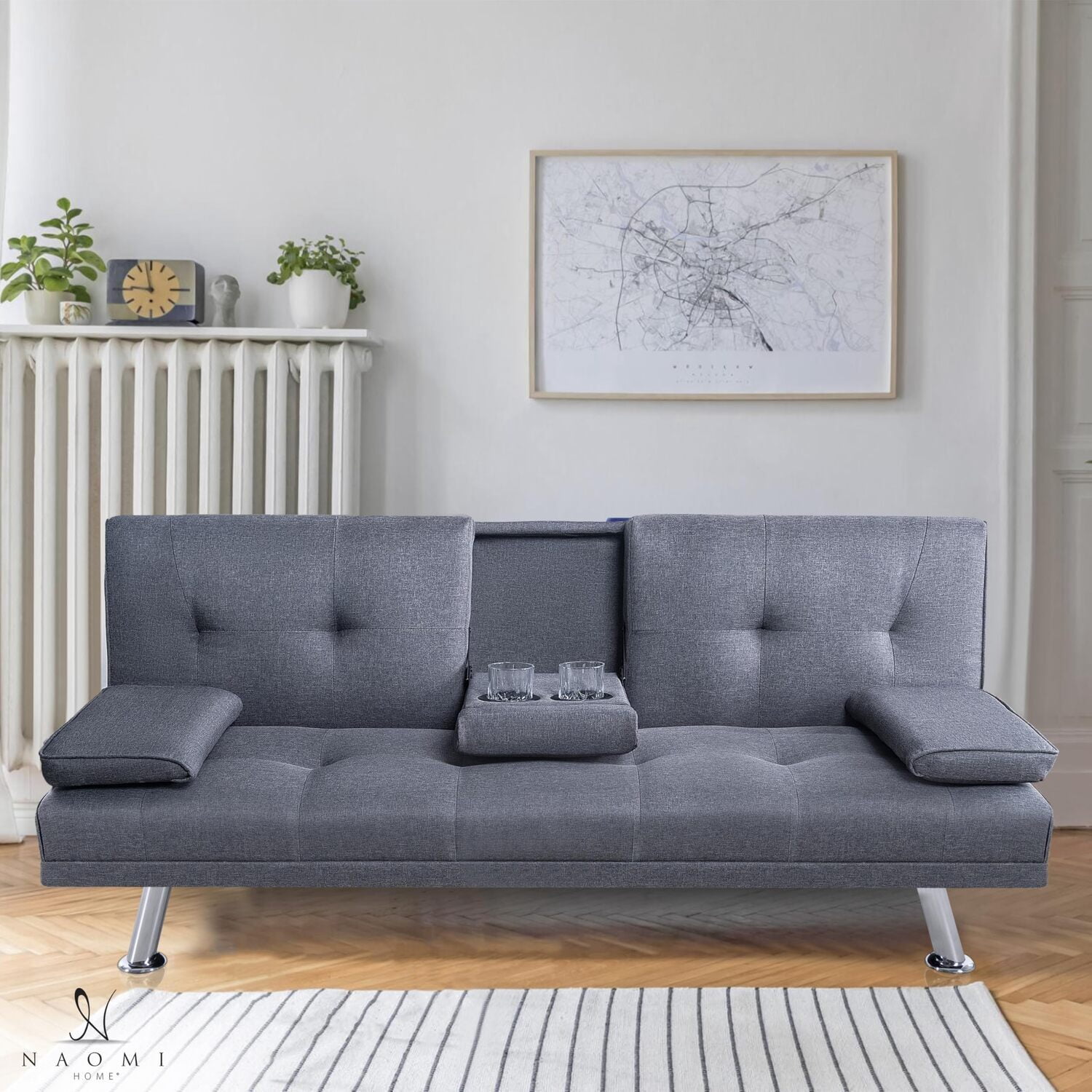 Maykoosh Low Profile Design: Convertible Folding Futon Sofa Bed Sleeper ...