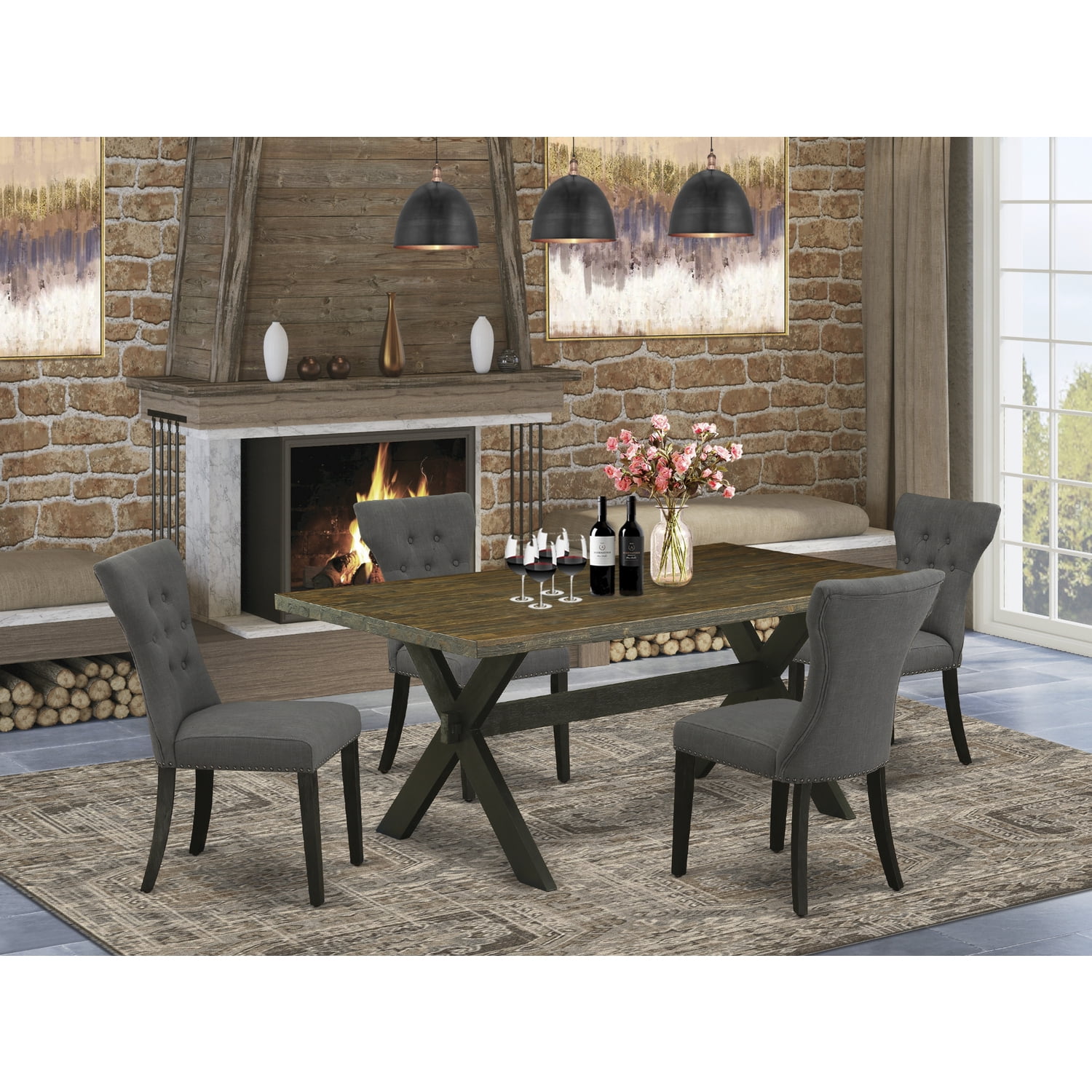 Maykoosh Medieval Majesty 5-Piece Mid Century Dining Table Set Included ...