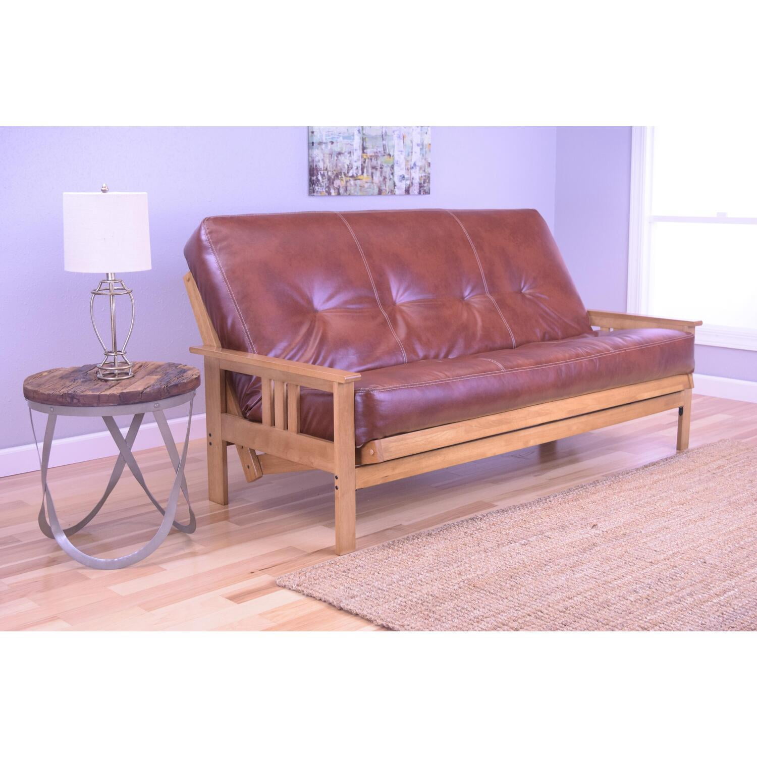 Futon Frame Sofa Bed Convertible - Mission Style Hardwood Futon with ...