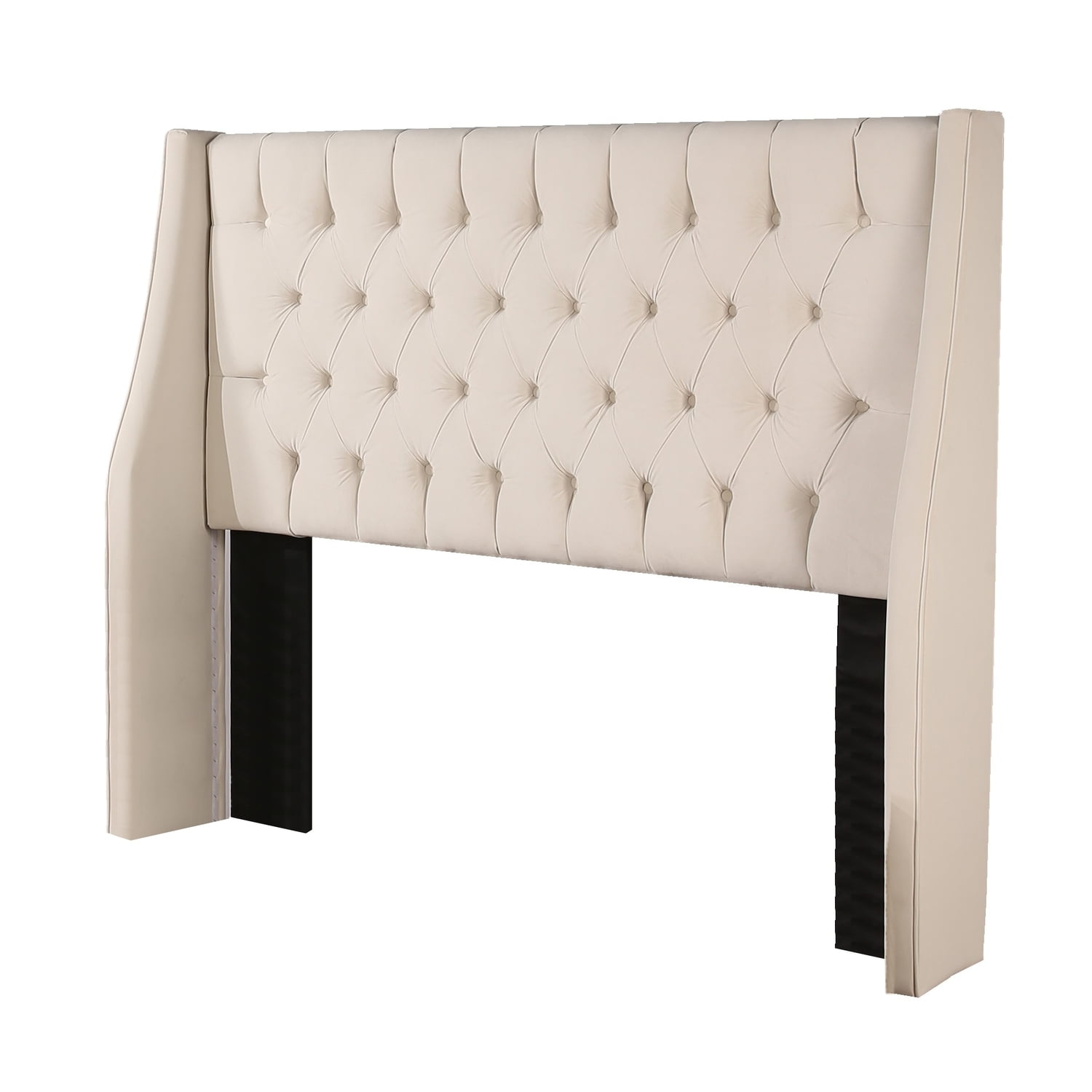 Maykoosh Medieval Moods Tufted Upholstered Headboard, Ivory, Queen ...