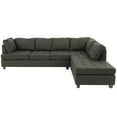Mid-Century Sectional Sofa Set - 2 Piece Fabric Living Room Furniture ...