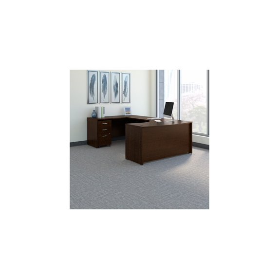 Maykoosh Modern Muse Business 60W Left Handed Bow Front U Shaped Desk ...