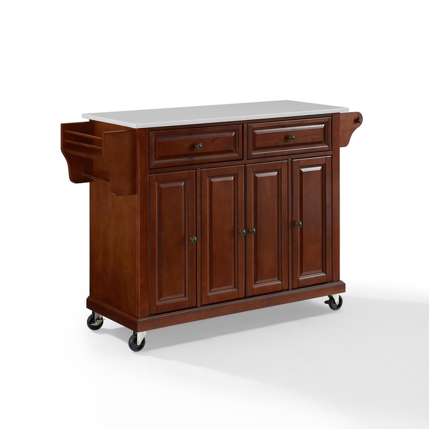Maykoosh Mountain Majesty Full Size Kitchen Cart With Solid White ...