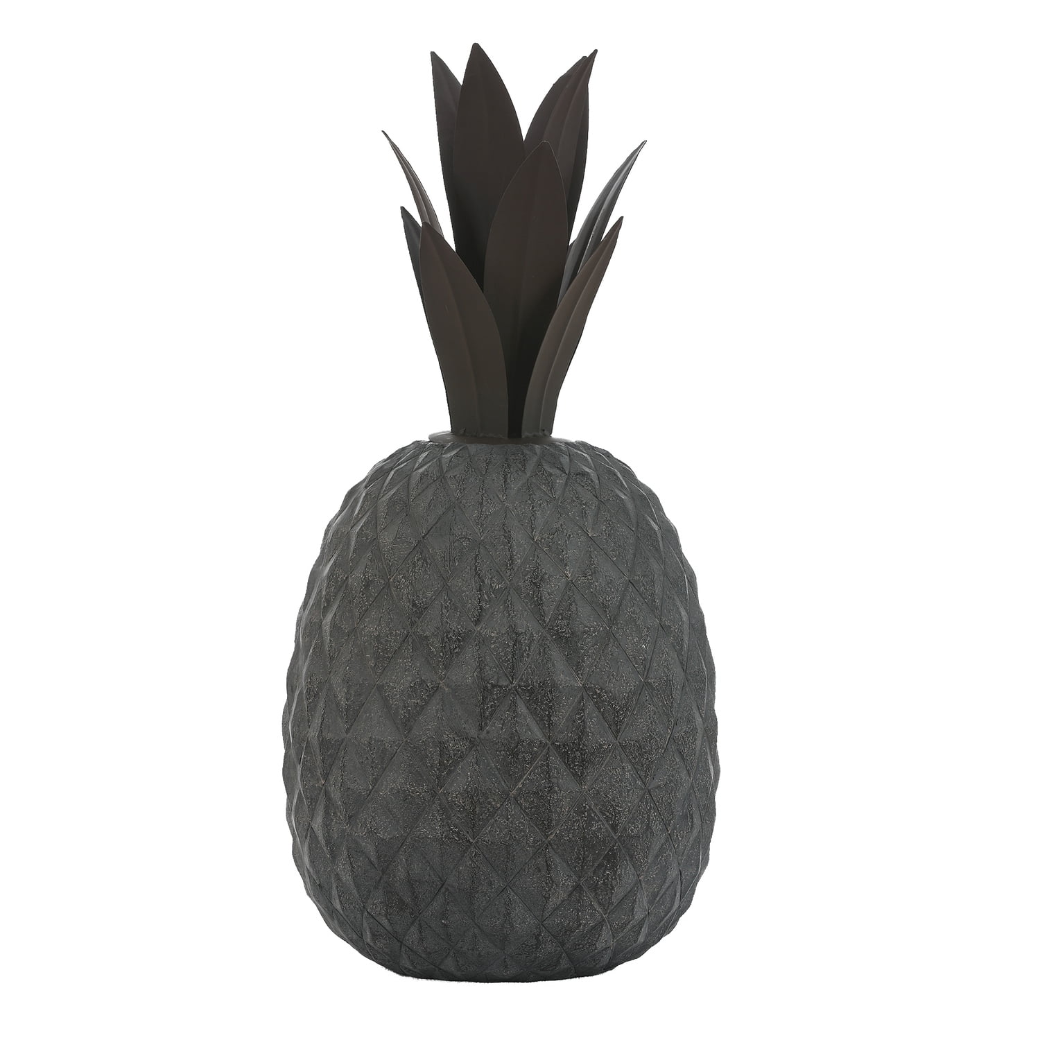 Gray Pineapple Outdoor Statue - Decorative Garden Art for Patio & Porch ...