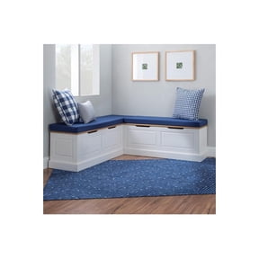 Linon Romero Backless Corner Nook with Storage, 5-Piece Cushion Set ...