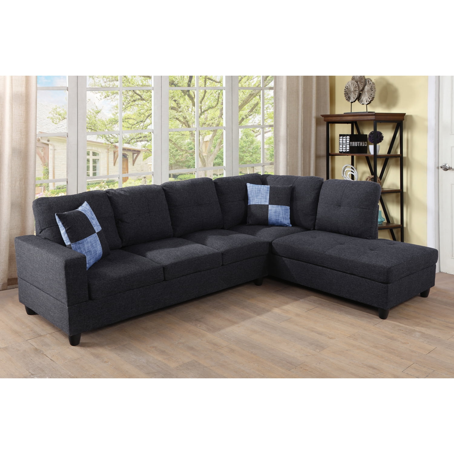 L Shape Sectional Sofa Sets Living Room, Modern Modular Sofa with ...