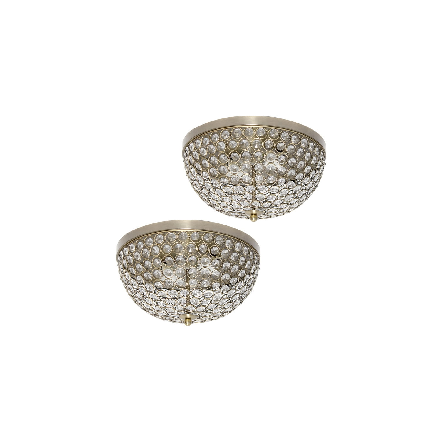 Maykoosh Rococo Radiance Inch Modern Metal 2 Light Bowl Shaped Ceiling ...