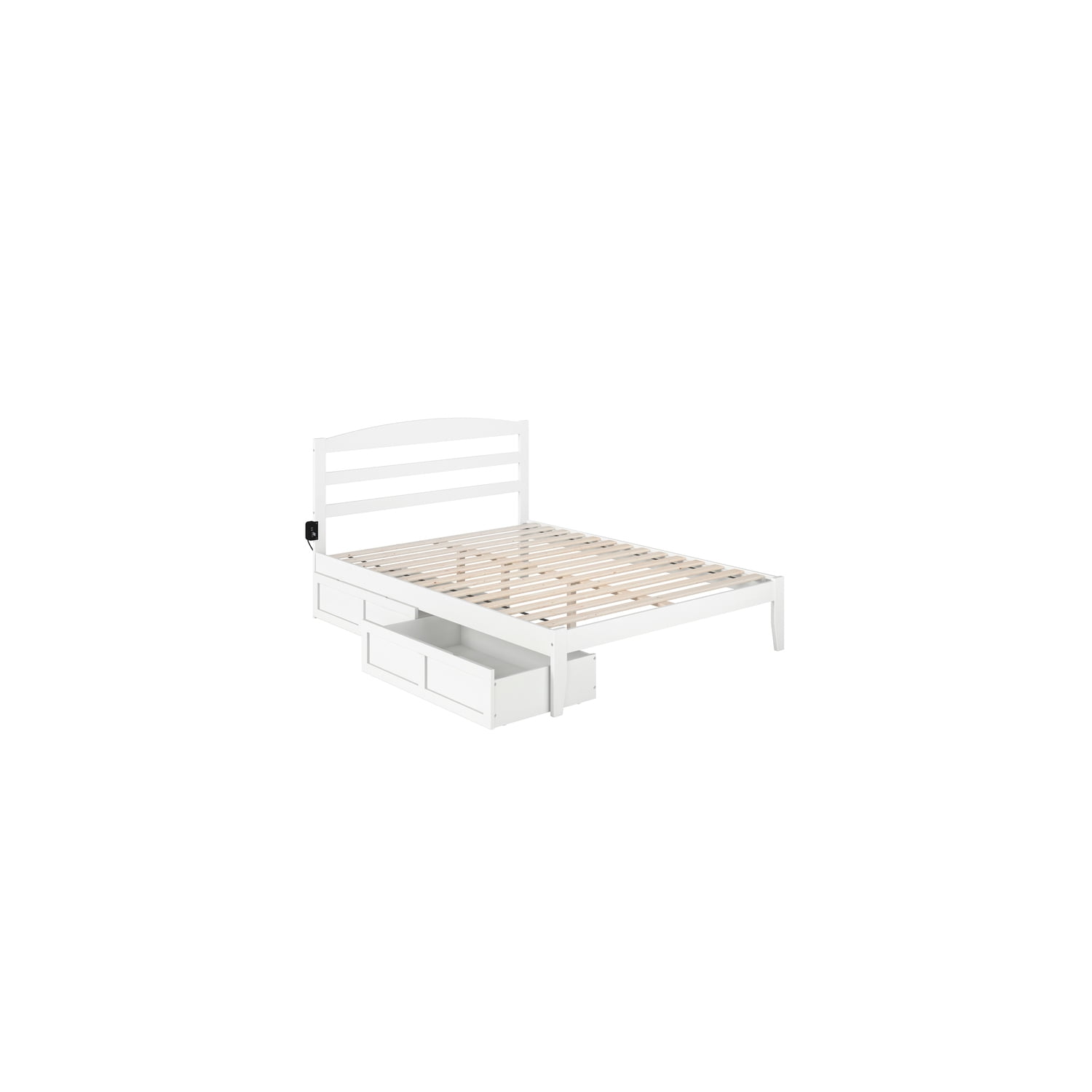 Maykoosh Rococo Romance Platform Bed with 2 Drawers, Queen, White ...