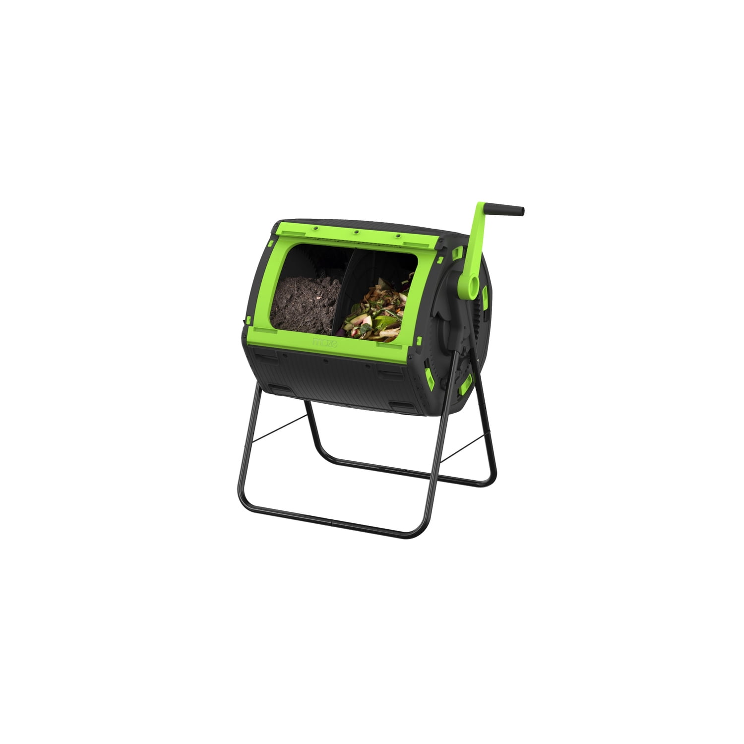 48 Gallon Compost Tumbler - Dual Compartment Rotating Composter - Easy ...