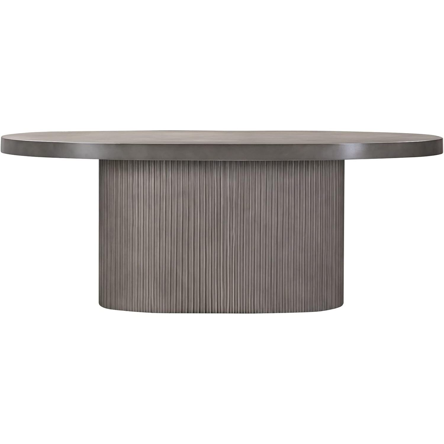 Maykoosh Rustic Recluse 75 Inch Modern Concrete Oval Dining Table ...