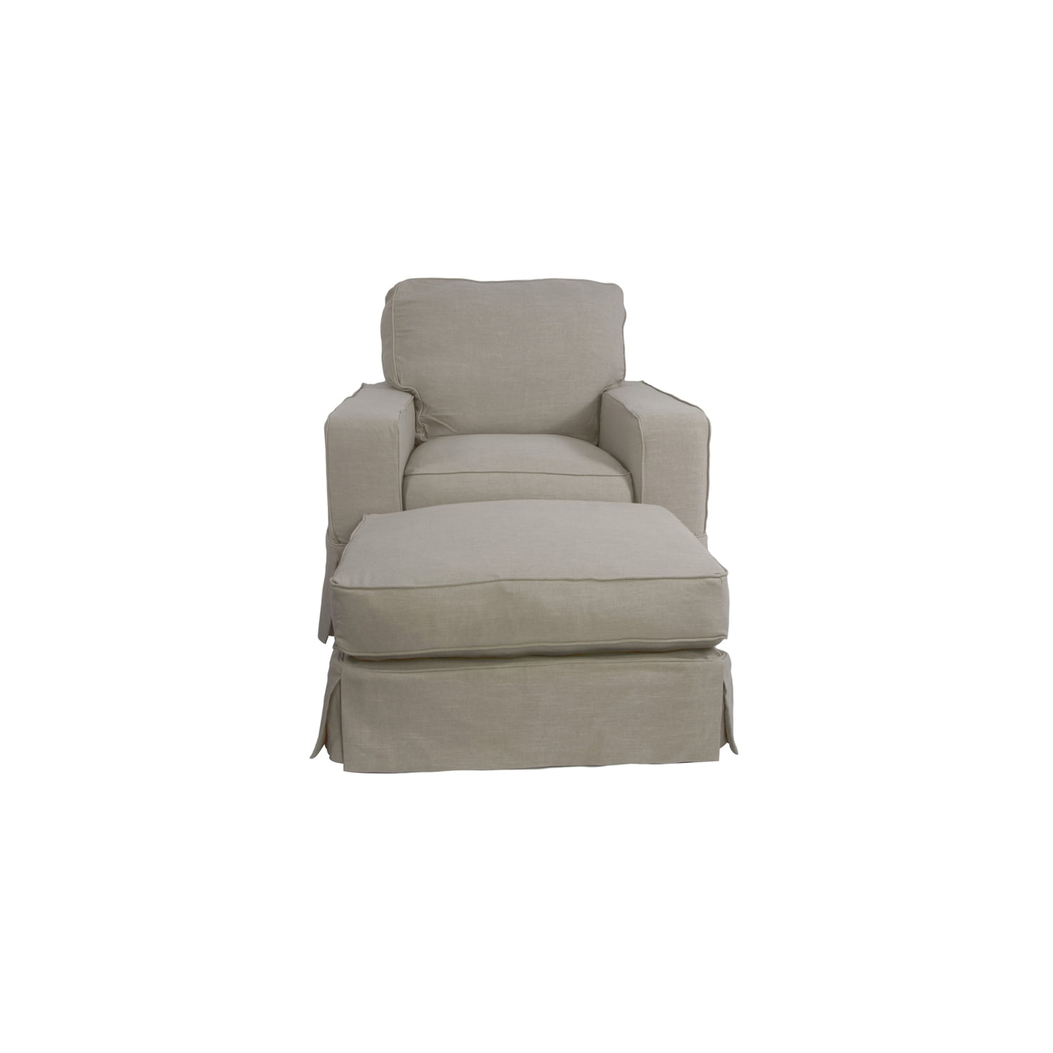 Maykoosh Rustic Recluse Box Cushion Track Arm Slipcovered Chair And ...