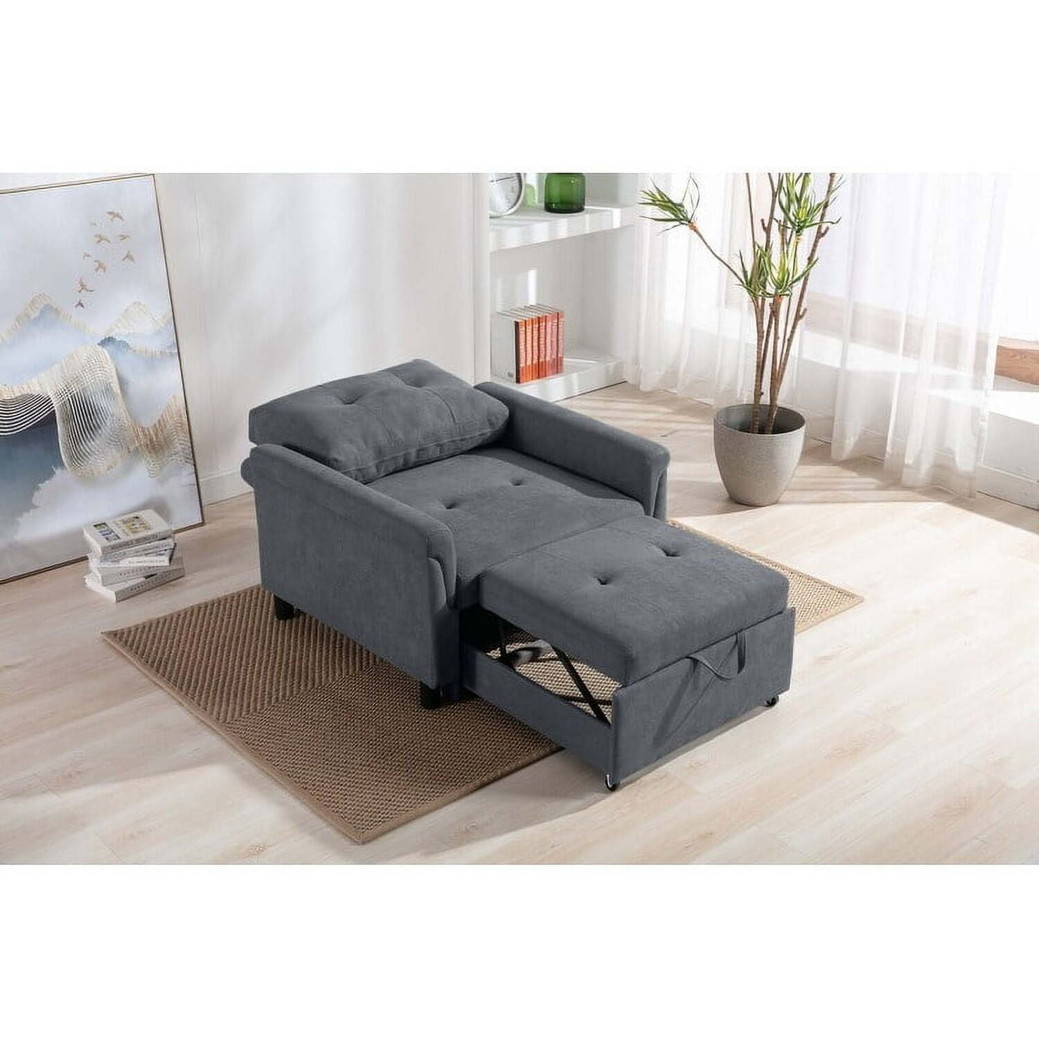 Maykoosh Rustic Recluse Woven Convertible Armchair With Adjustable ...