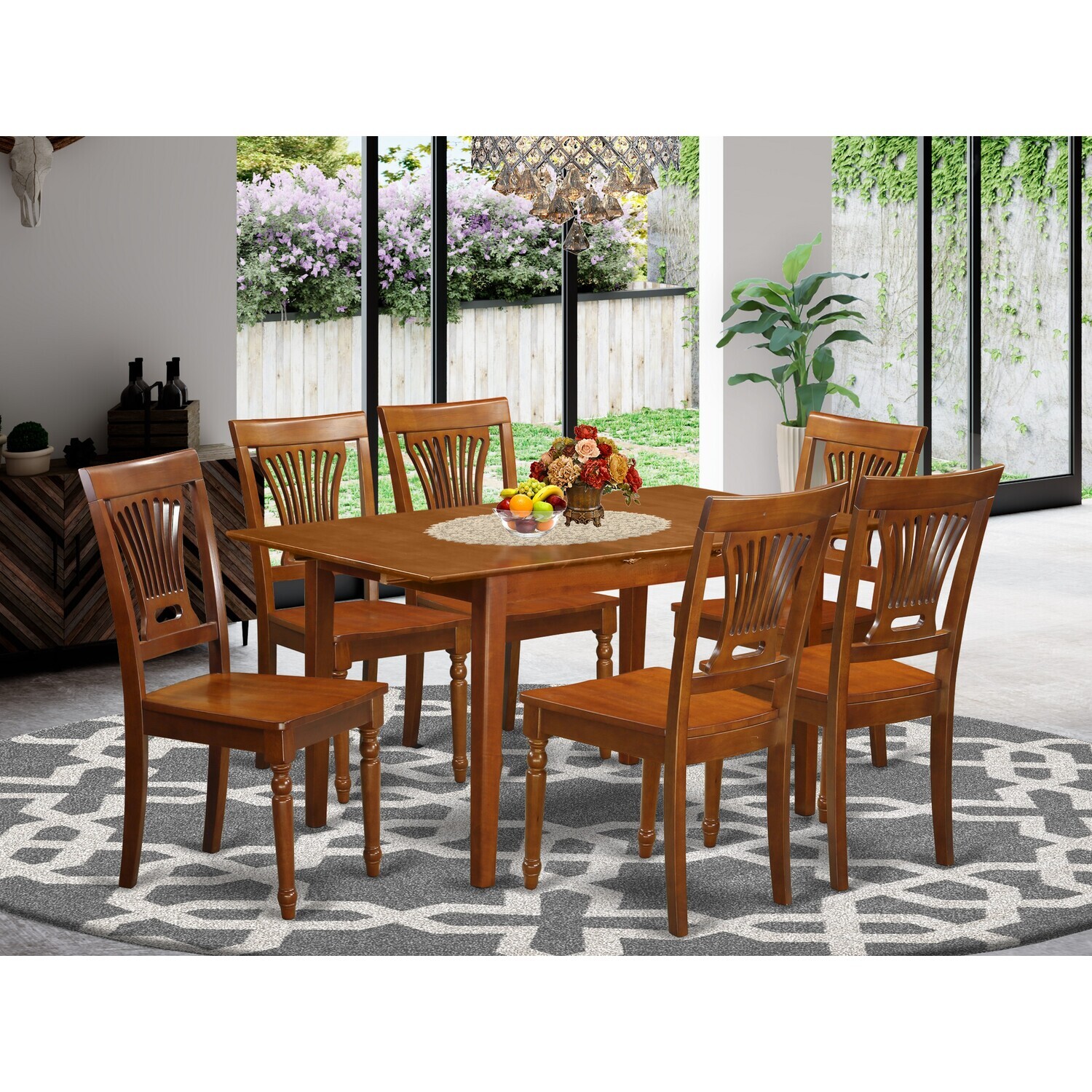 Rustic Kitchen Table Set 5 Piece - Dining Room Table with Chairs ...