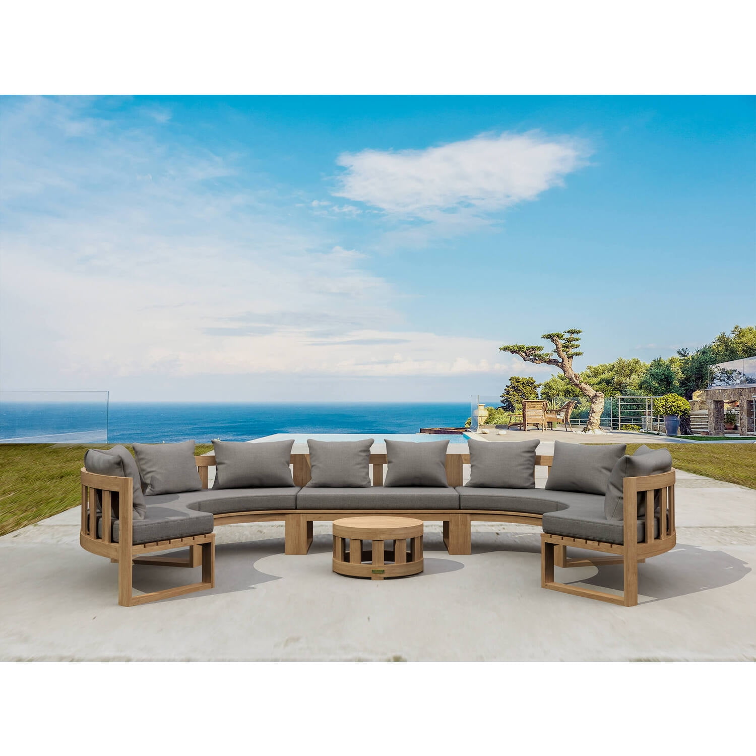 Maykoosh Circular Modular Seating Set - Outdoor Deep Sofa - Patio ...