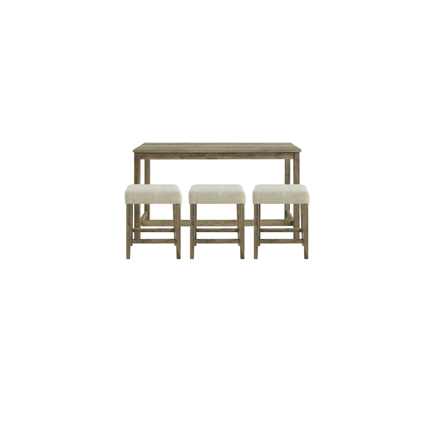 Bar Table Set - Modern Bar Height Table & 3 Stools w/ USB Charging ...