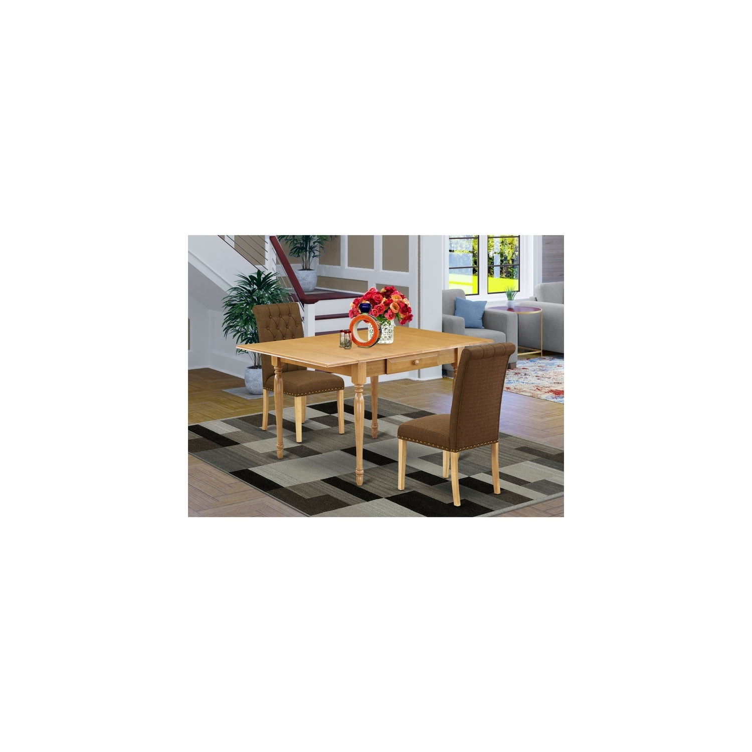 Maykoosh Seaside Serenity 3Pc Dining Table Set For 2 Contains A Rectangle Table And 2 Parson ...