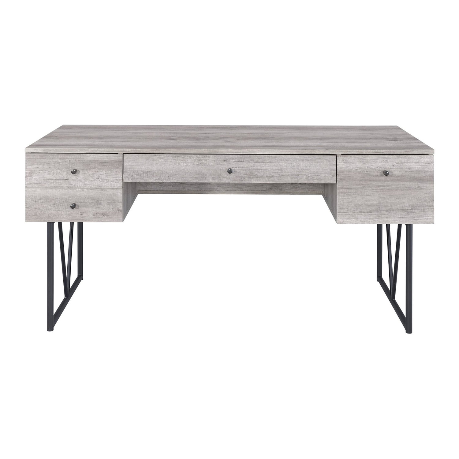 Writing Desk 4 Drawer - Chic Southwestern Style Desk, Driftwood Gray ...