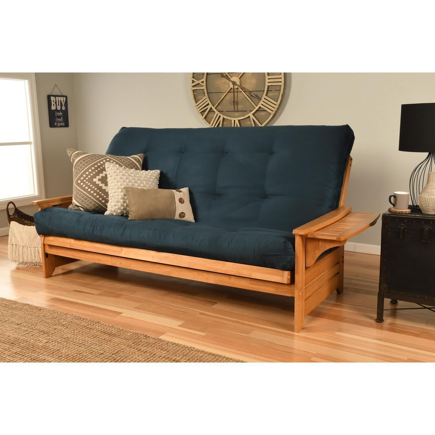Maykoosh Timeless Tradition Futon Frame-Queen-Butternut Finish-Suede ...