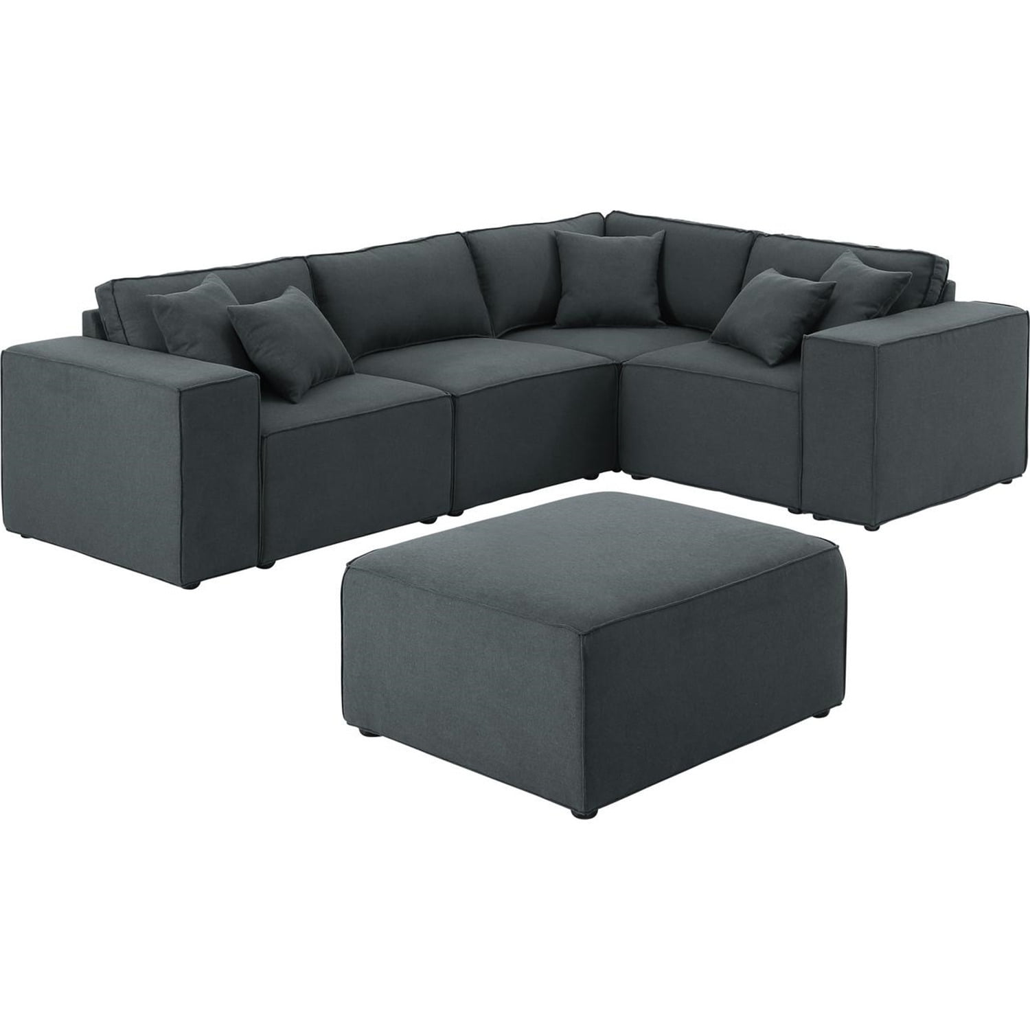 Maykoosh Timeless Tradition Modular Sectional Sofa with Ottoman ...