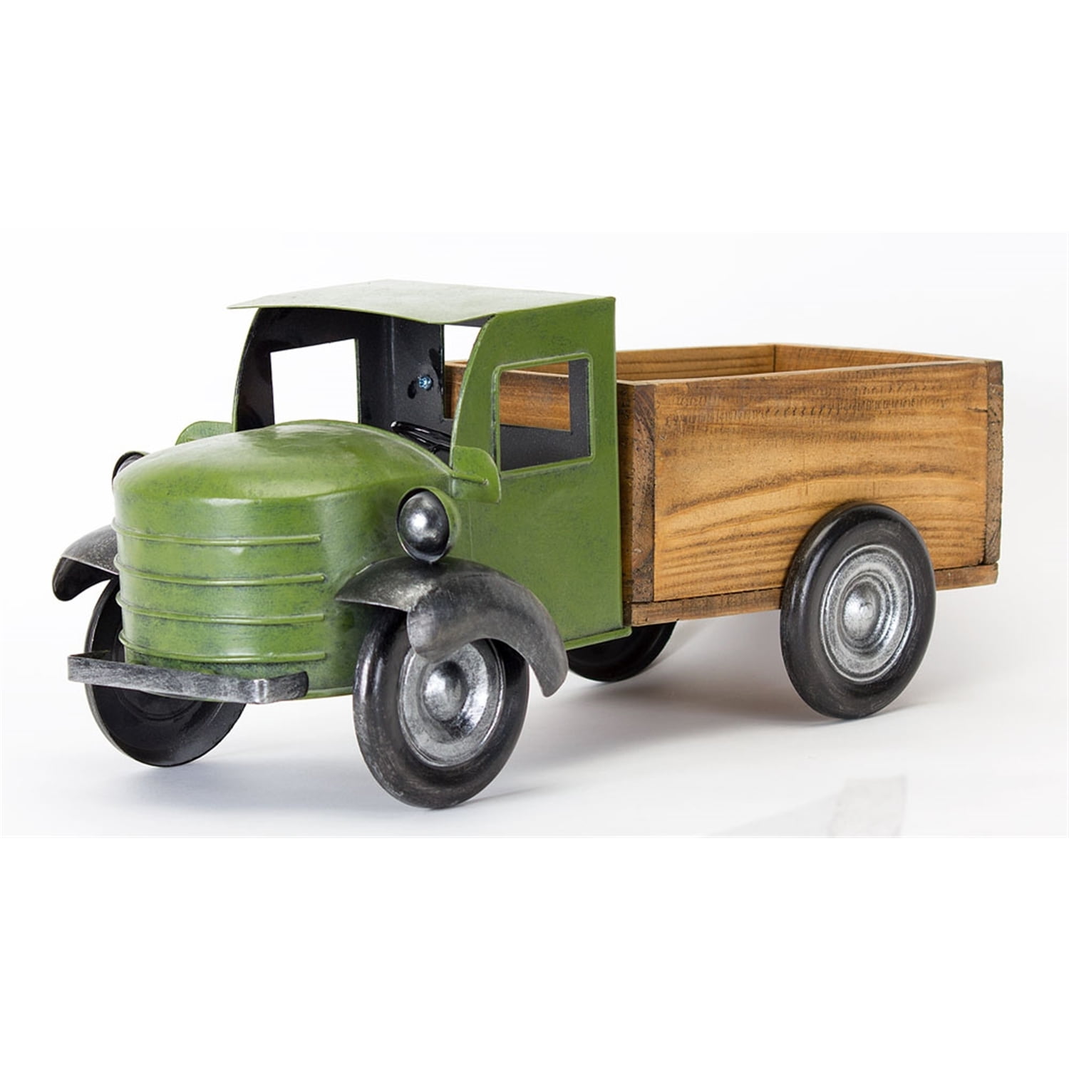 Maykoosh Timeless Tradition Style Metal Pick Up Truck With Wood Bed 18 ...