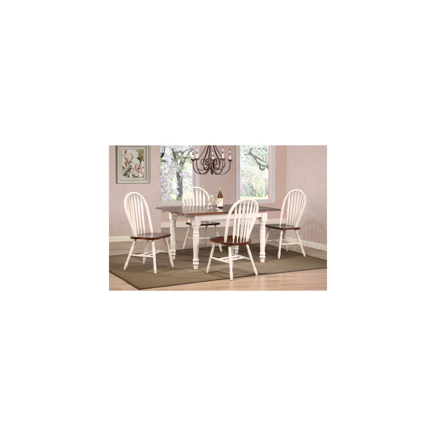 Maykoosh Timeless Trends 5 Piece 48-60" Rectangular Extendable Dining ...