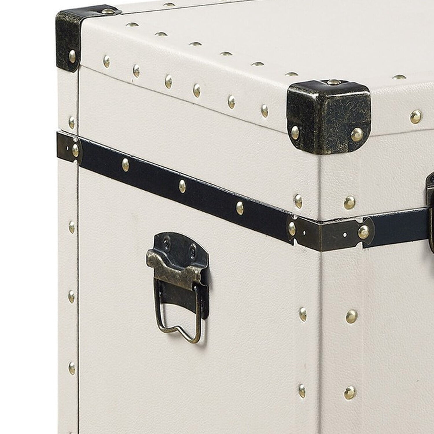 Maykoosh Tribal Treasures Trendy Trunk Style Accent Side Table, White ...