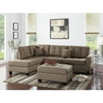 Sectional Sofa Set 3 Piece Living Room Furniture with Ottoman, Modern ...