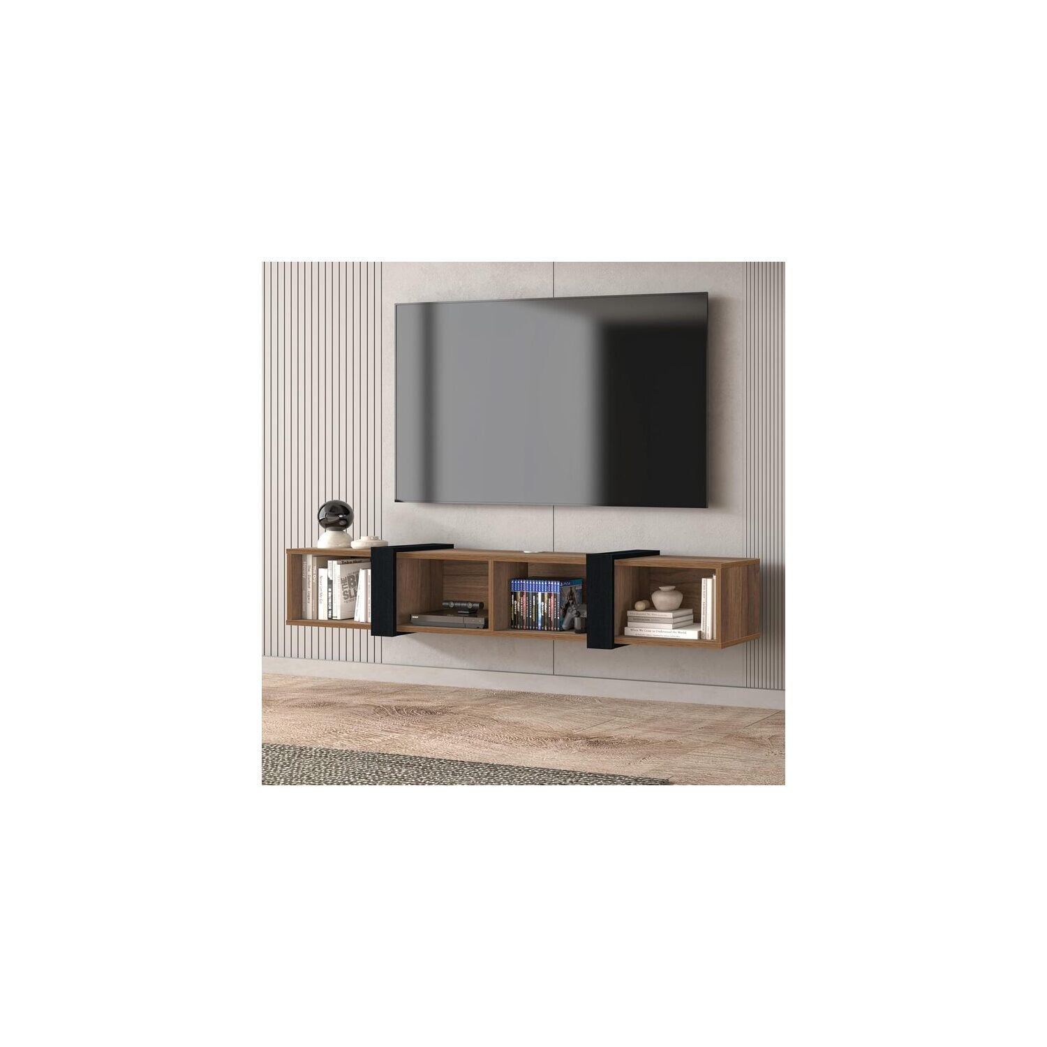 Maykoosh Tuscan Temptations Modern Floating TV Stand 70 inch, Wall ...
