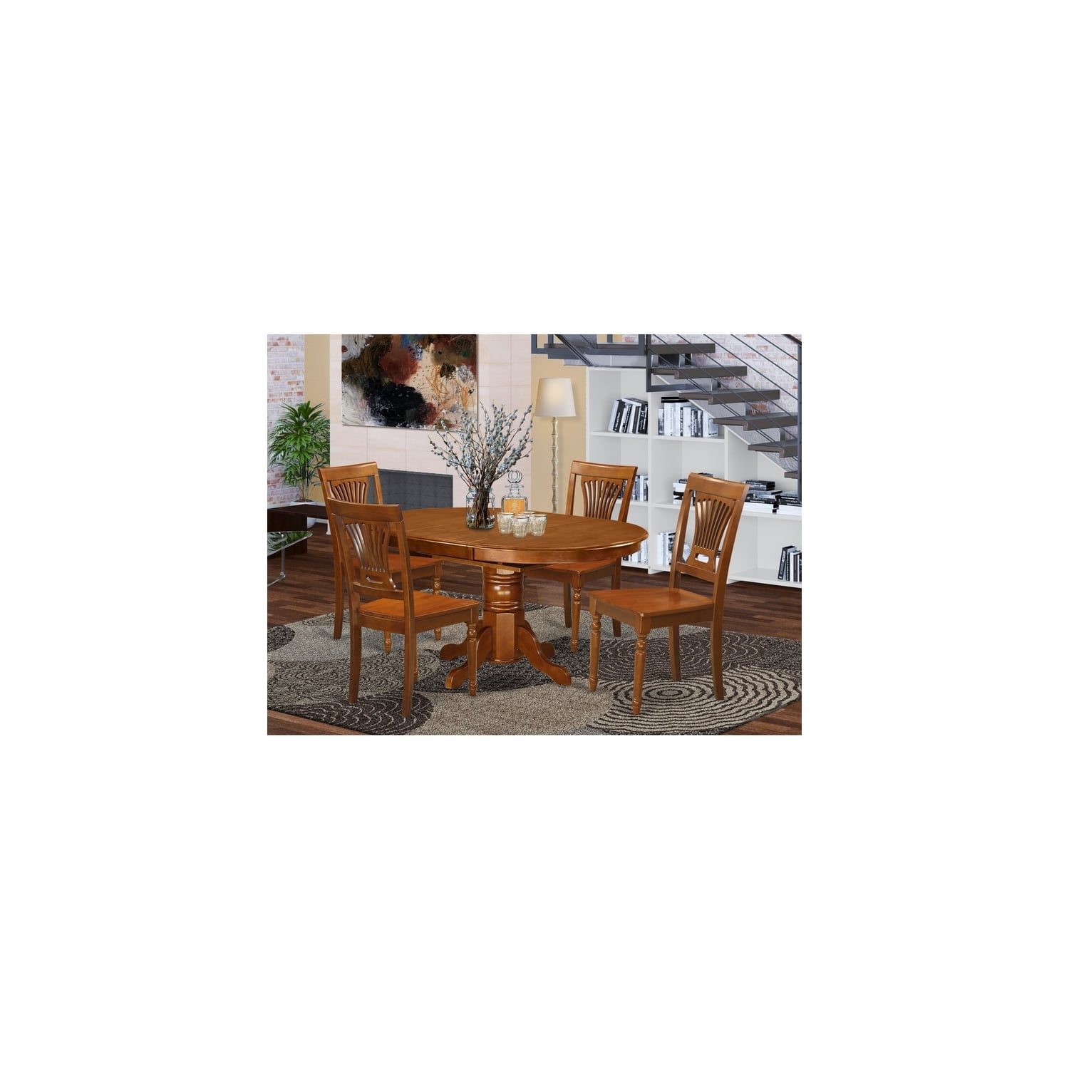 Maykoosh Urban Upmarket 5 Piece Dinette Set for 4 Includes an Oval Room ...