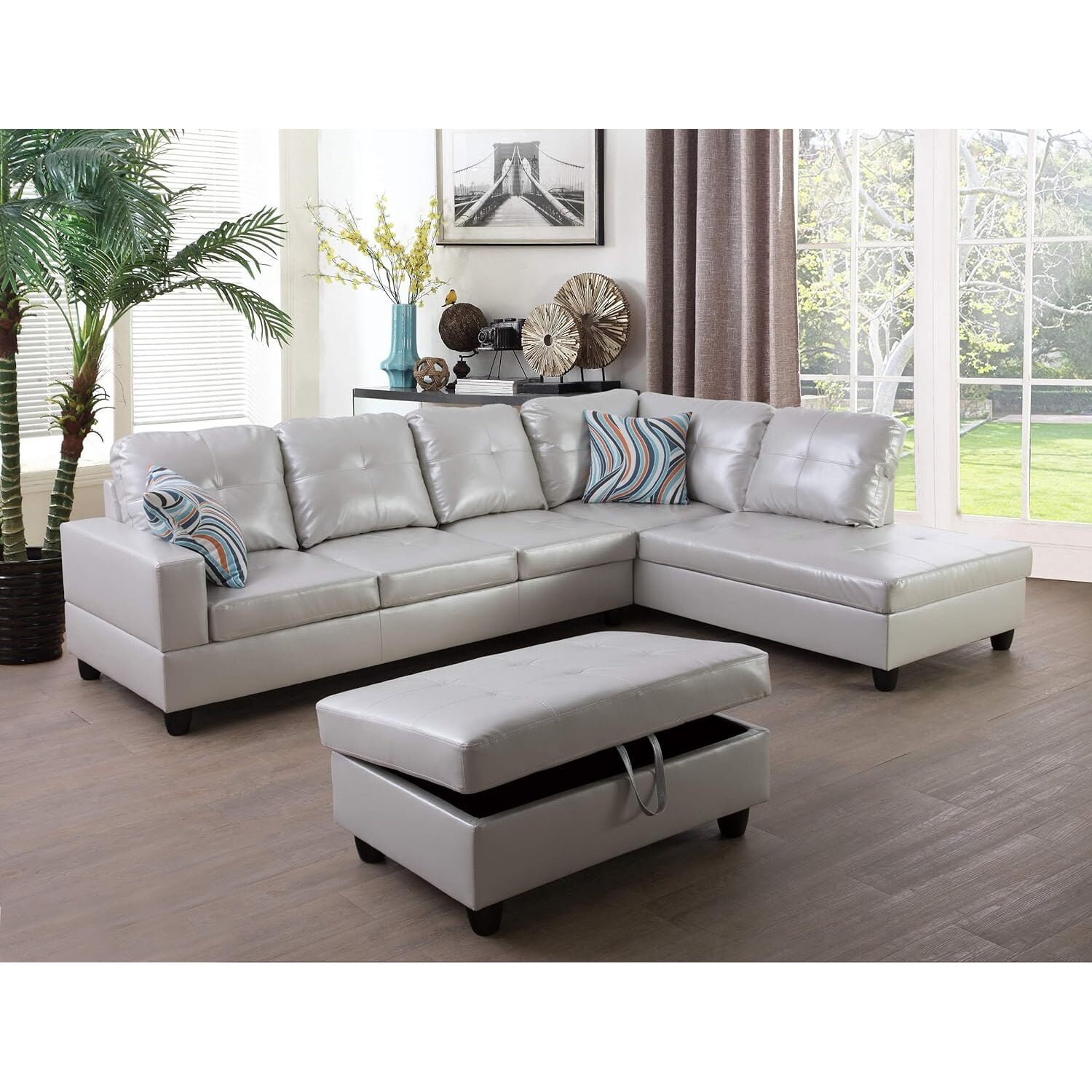 Maykoosh Zen Zone Furniture L Shape Sectional Sofa Sets With Removable ...